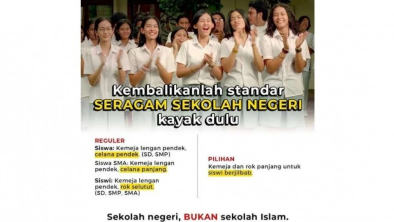 Seruan "Kembalikan Standar Seragam Sekolah Negeri kayak Dulu" Trending ...