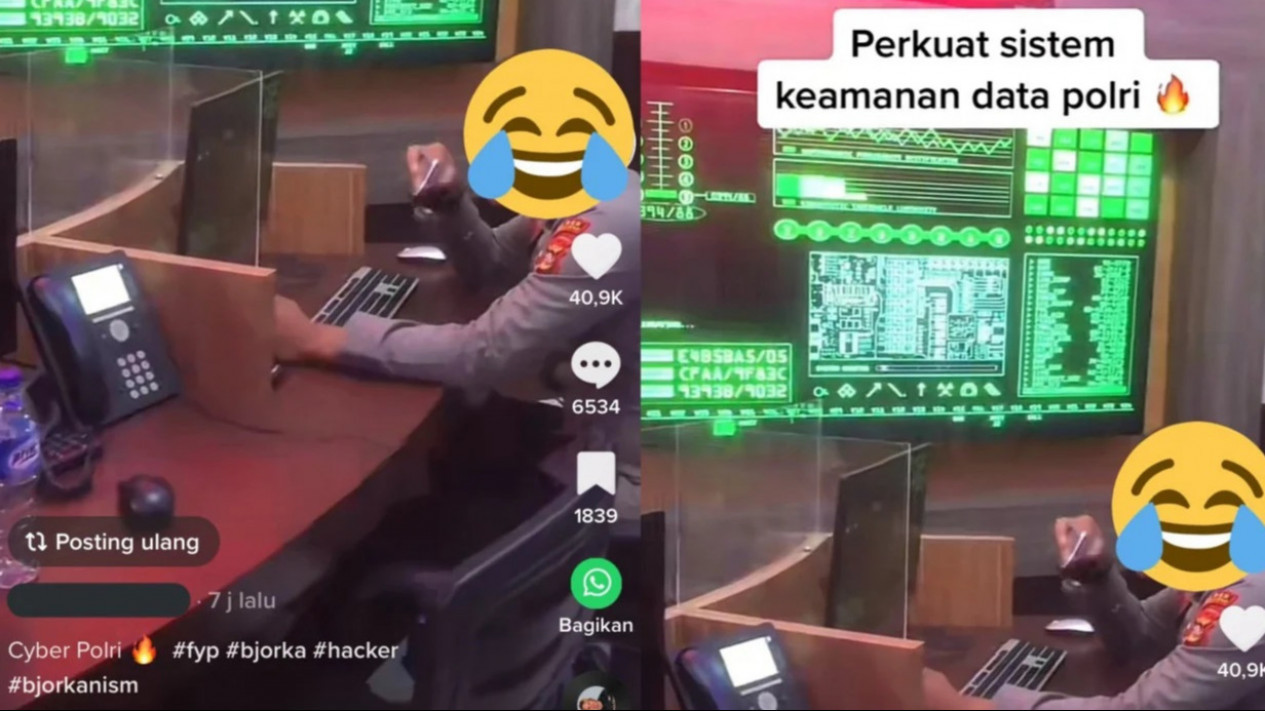 Viral, Polisi Pamer Kerja di Ruang Mirip Hacker, 'Bjorka Ngakak Lihat Ini!'