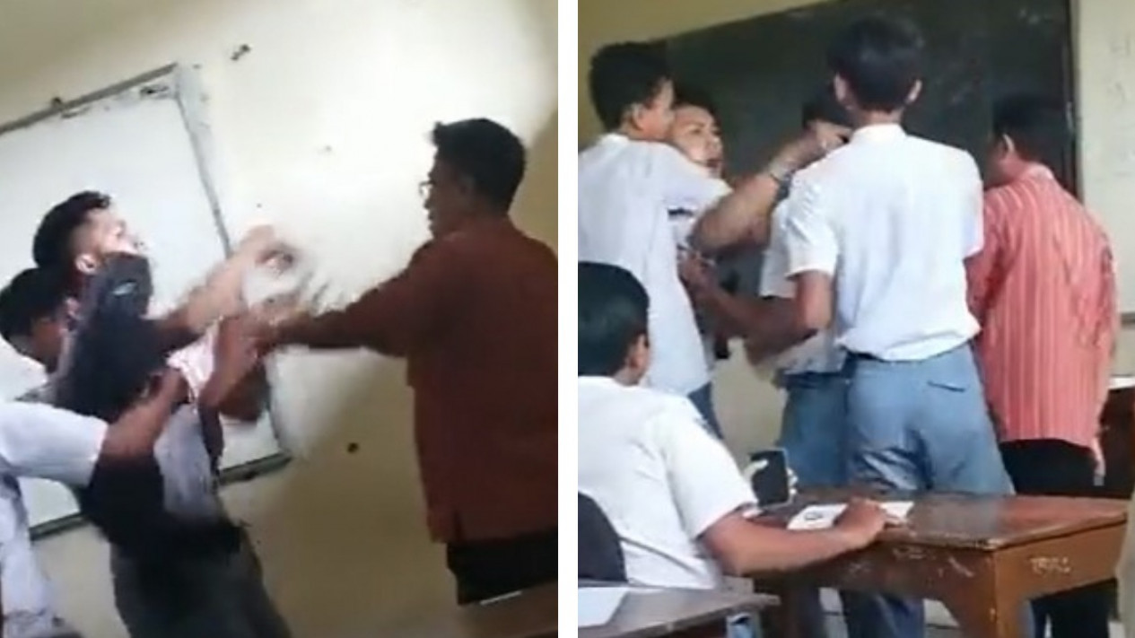 Viral Video Seorang Murid SMA yang Emosi dan Mengamuk Kepada Gurunya di ...