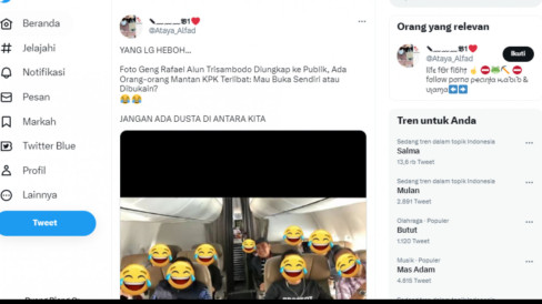 Viral Beredar Foto 9 Orang Anggota Geng Rafael Alun Trisambodo Carter ...