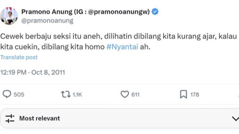 Akui Tidak Menyesal Pernah Buat Tweet Berbau 'Vulgar', Pramono Anung ...