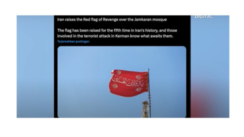 Iran Kibarkan Bendera Merah, Apa Maknanya