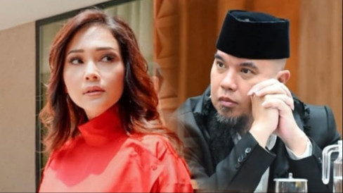 Ekspresi Maia Estianty Saat Mau Tak Mau Bertemu Ahmad Dhani di Pertandingan Tinju El Rumi vs ...