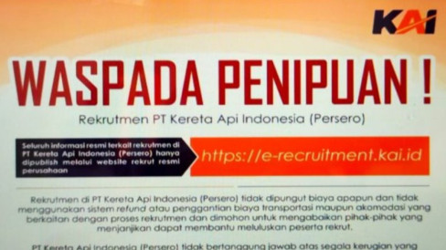 Beredar Undangan Rekrutmen Kerja, Ini Jawaban PT KAI